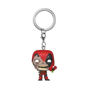 funko pop! keychain: marvel zombies - deadpool, multicolor, model:49131