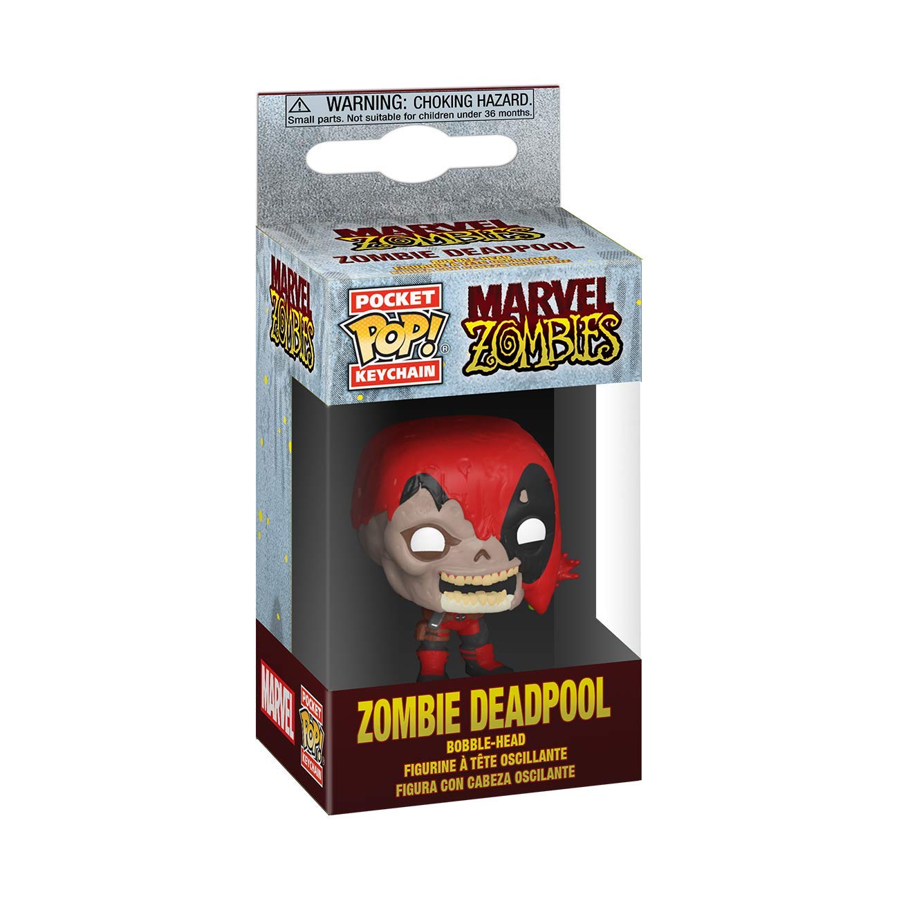 Funko Pop! Keychain: Marvel Zombies - Deadpool, Multicolor, Model:49131