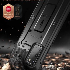 SupCase UB Pro Series Designed for Samsung Galaxy S20 Plus Case / S20 Plus 5G Case (2020 Release), Full-Body Dual Layer Rugged Holster & Kickstand Case Without Built-in Screen Protector (Black)