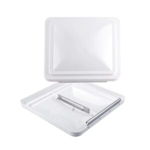 rvguard rv roof vent cover 14 inches, universal replacement vent lid white (2 pack), compatible with ventline (pre 2008) & elixir vents (since 1994)