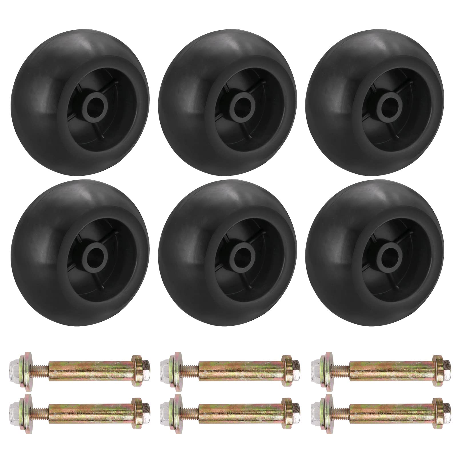 KIPA Mower Anti Scalp Deck Wheel Kit Replace for Bad Boy 022-5234-98 103-3168 103-7263 103-4051 Toro 1-603299 68-2730 Husqvarna 5391026-43 and Many Bore 5/8" Wheel Size 5-2.75 Durable PACK-6