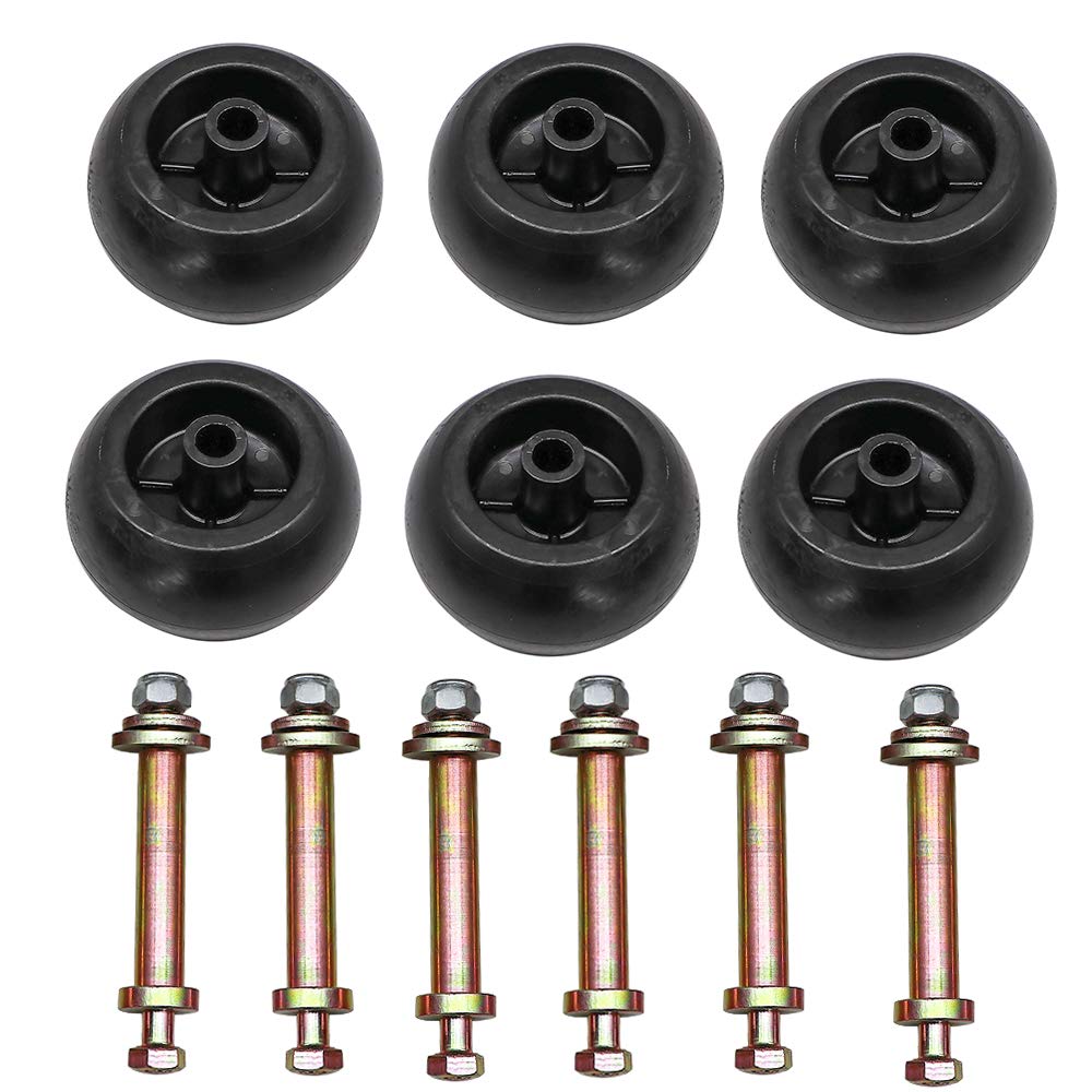 KIPA Mower Anti Scalp Deck Wheel Kit Replace for Bad Boy 022-5234-98 103-3168 103-7263 103-4051 Toro 1-603299 68-2730 Husqvarna 5391026-43 and Many Bore 5/8" Wheel Size 5-2.75 Durable PACK-6