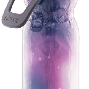 O2COOL Mist 'N Sip Misting Water Bottle 2-in-1 Mist And Sip Function With No Leak Pull Top Spout Sports Water Bottle Reusable Water Bottle - 20 oz (Celestial Purple)