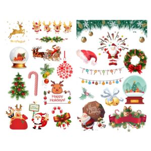 seasonstorm kawaii merry christmas aesthetic diary travel journal paper stickers scrapbooking stationery sticker flakes art supplies (pk567)