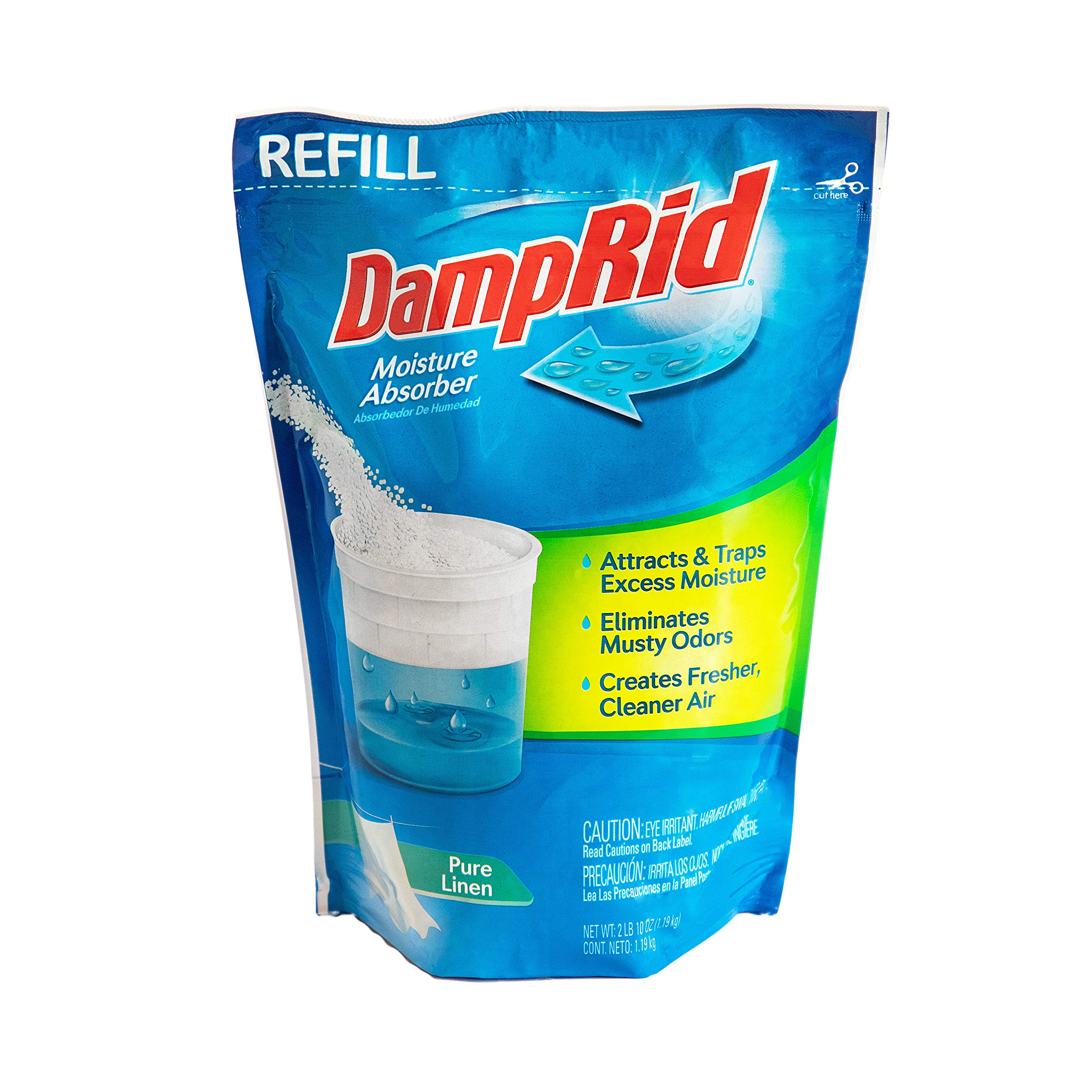 DampRid Pure Linen Moisture Absorber - 42 oz. Refill Bag – Attracts & Traps Moisture for Fresher, Cleaner Air