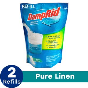 DampRid Pure Linen Moisture Absorber - 42 oz. Refill Bag – Attracts & Traps Moisture for Fresher, Cleaner Air