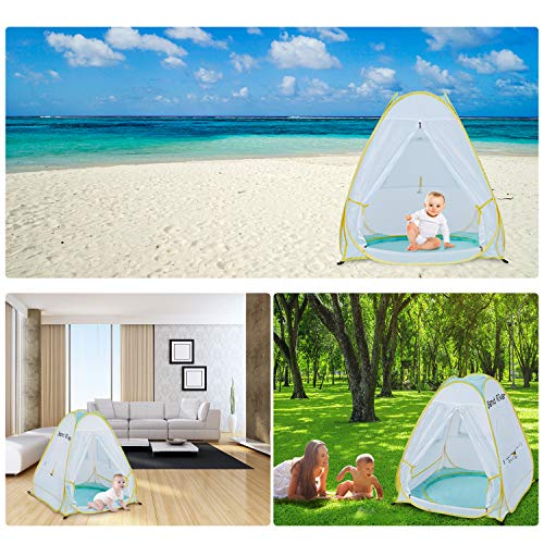 Bend River Pop Up Baby Beach Tent, UPF 50+ Sun Shelter with Pool, Portable Mosquito Net for Infant