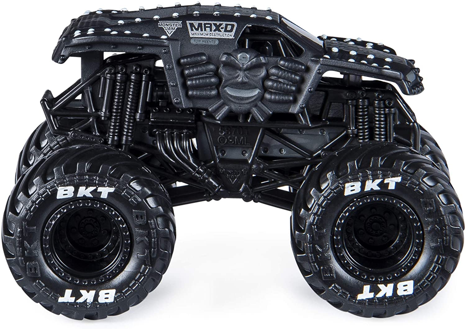 Monster Jam 2020 Spin Master 1:64 Diecast Monster Truck with Wristband: Maximum Destruction MAX D Black