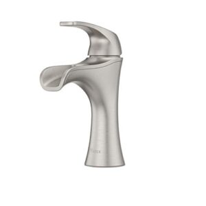 pfister jaida bathroom sink faucet, single handle, single hole or 3-hole, spot defense brushed nickel finish, lf042jdgs