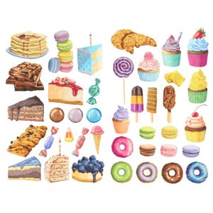 seasonstorm sweet snack food diy aesthetic diary travel journal paper stickers scrapbooking stationery school office art supplies