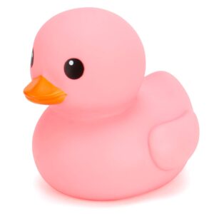 jumbo rubber duck bath toy - giant ducks big duckie baby shower birthday party favors 8-inches (pink)