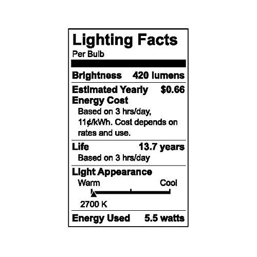 GE Reveal 60-Watt EQ G16.5 Color-Enhancing 42653 Dimmable Globe Bulb Light Bulb (2-Pack)