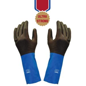 D SUPER REMOVER SINCE 1979 Neoprene, Chemical Resistant Gloves, Industrial Strength, Stripping and Painting Gloves, Durable & Reusable with Anti-Slip Grip - 1 Pair (Medium)