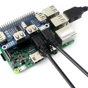 4-Port Raspberry Pi USB HUB HAT for Raspberry Pi 4B/3B+/3B/2B/B+/A+/Zero/Zero W, 4 USB Ports Compatible with USB2.0/1.1 Onboard USB to UART Onboard Multi Indicators