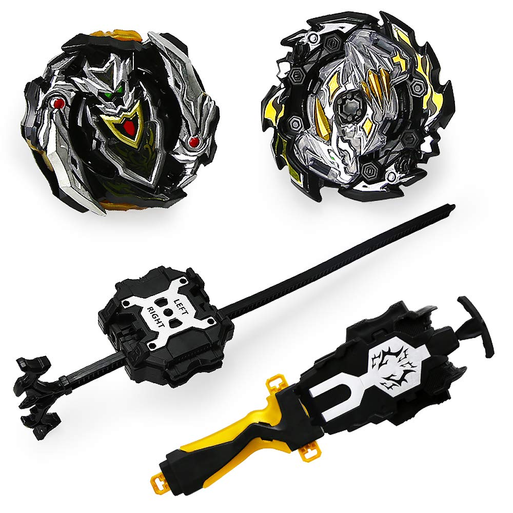 Metal Fusion Gyro Toys for Kids, 4X High Performance Tops Attack Set with Launcher and Grip Starter Set and Arena Toys