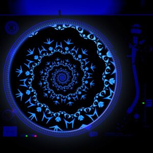 aphex twist - dj turntable slipmat 12 inch glow (glows under black light)