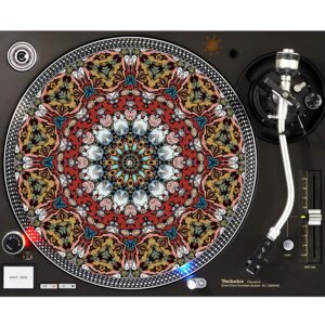 Africa Mandala - DJ Turntable Slipmat 12 inch GLOW (glows under black light)