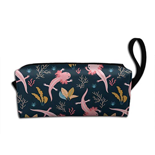 Axolotl Large Makeup Bag Adorable Travel Cosmetic Toiletry Organizer Case for Women