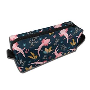 Axolotl Large Makeup Bag Adorable Travel Cosmetic Toiletry Organizer Case for Women