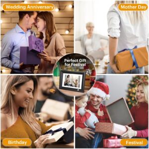 KODAK 10.1 Inch Wood Digital Picture Frame with Remote Control, IPS Screen HD Display, Auto-Rotate, Wall Mountable, Programmable Auto On/Off, Enjoy Your Precious Moment in Slideshow, Black