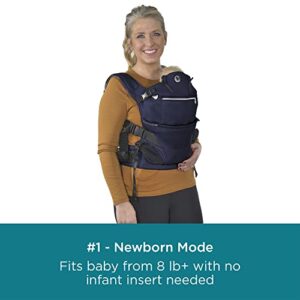 Contours Baby Carrier Newborn to Toddler | Journey GO 5 Position Convertible Easy-to-Use Baby Carrier with Pockets for Men and Women, Face in, Face Out, Front, Back & Hip (8-45 lbs) - Cosmos Navy