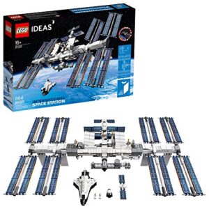 lego ideas international space station 21321 building kit, adult set for display, makes a great birthday present (864 pieces)