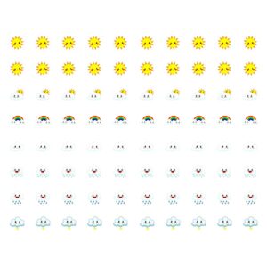 seasonstorm cute weather emoticon aesthetic diary travel journal paper stickers scrapbooking stationery school office art supplies