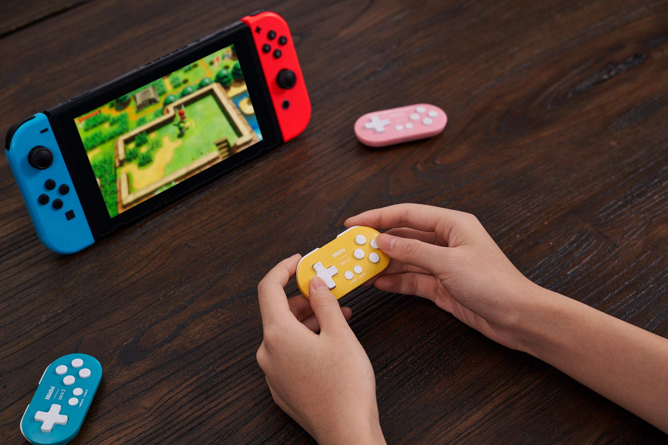 8Bitdo Zero 2 Mini Bluetooth Gamepad for Switch Windows Android MacOS Steam Raspberry Pi (Yellow)