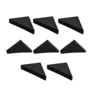 8 pieces black triangle shape plastic glass corner guards covers protectors