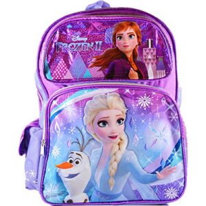 disney frozen 2 elsa & anna kids backpack 16" large bag- 19214