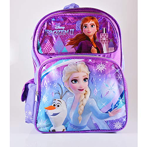 Disney Frozen 2 Elsa & Anna Kids Backpack 16" Large Bag- 19214