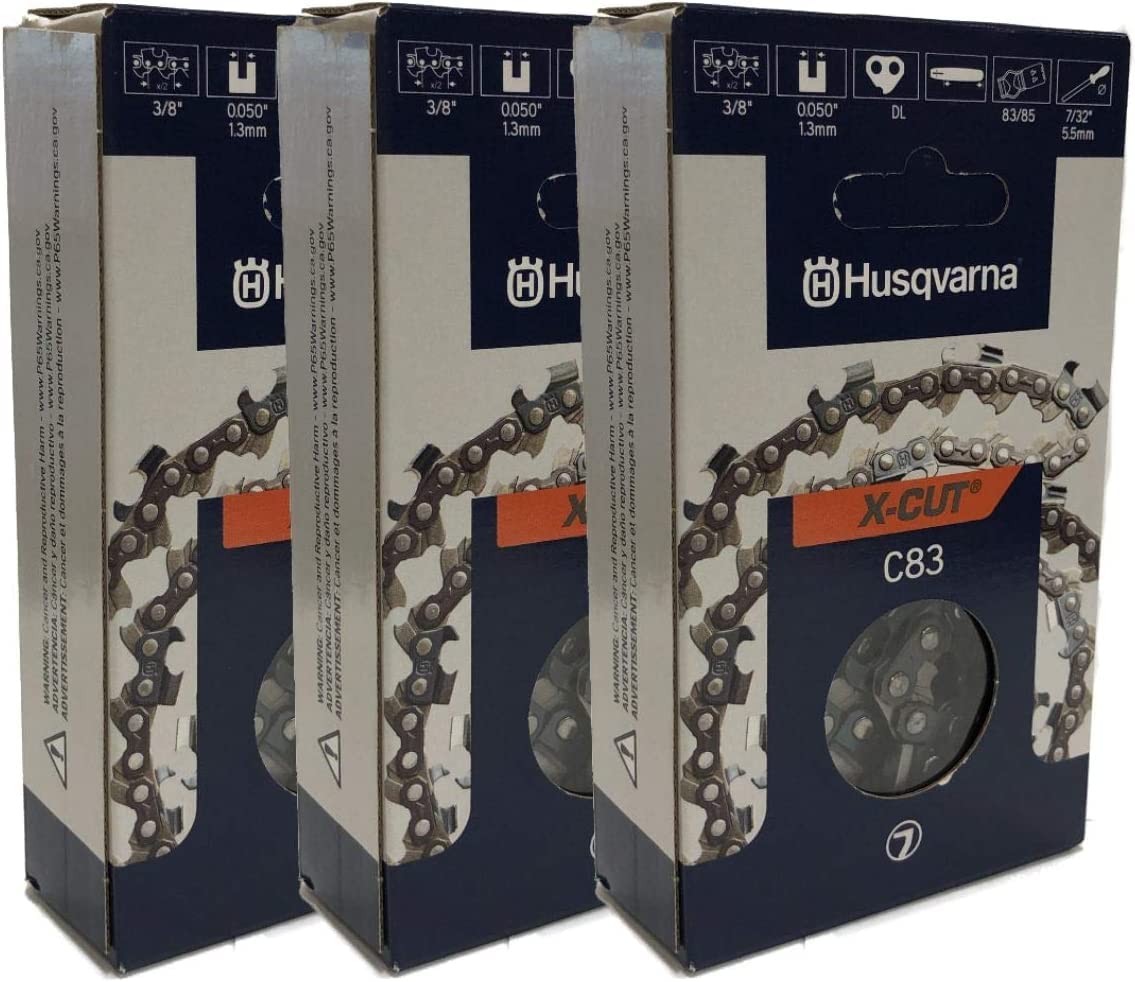 Husqvarna 585550072 20" Chainsaw Chain X-Cut 3/8" .050" 72 DL 5 Pack