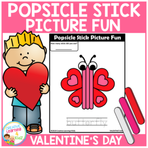 popsicle stick picture fun valentines day