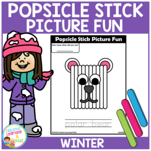 popsicle stick picture fun winter