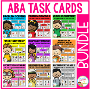 aba task card bundle special education