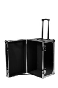 silent sound system rolling partyfx prox multipurpose locking flight case w/rubber lining and handle