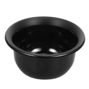 luzen 1pc men's plastic shaving soap bowl reusable shaving mug shaving cup smooth shaving mug bowl for shaving soap and cream, black