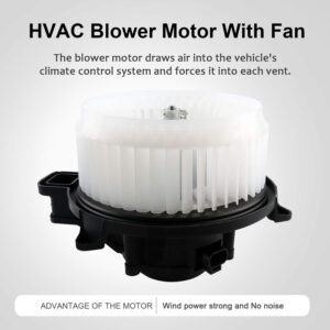 HVAC Blower Motor Fan Assembly Fits 2010 2011 2012 Ford Fusion & Lincoln MKZ, 2010 2011 Mercury Milan, Replaces 13369460, 700270, 15-81732, 75874, PM9381