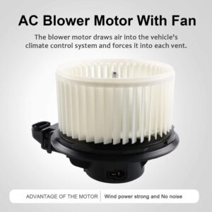 A/C Heater Blower Motor ABS w/Fan Cage Air Conditioning HVAC Fits 2008-2012 Ford Escape, 2008-2010 Ford f250 f350 Super Duty, 2008-2011 Mercury Mariner, Replaces 7C3Z 19805 B, 700223 OE