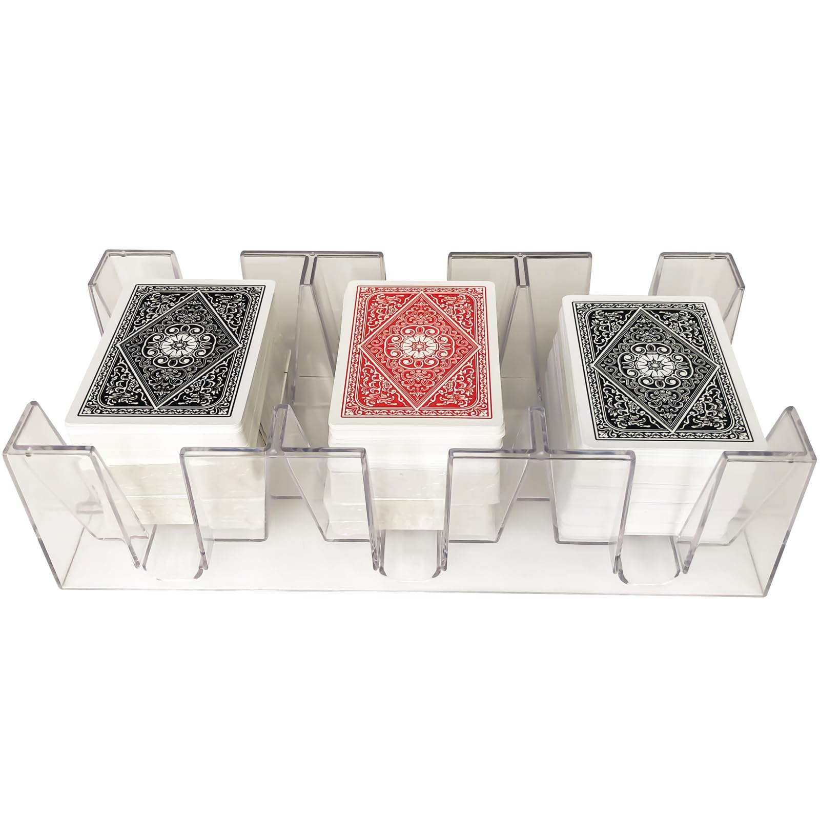 Yuanhe 9 Deck Clear Canasta Playing Card Tray