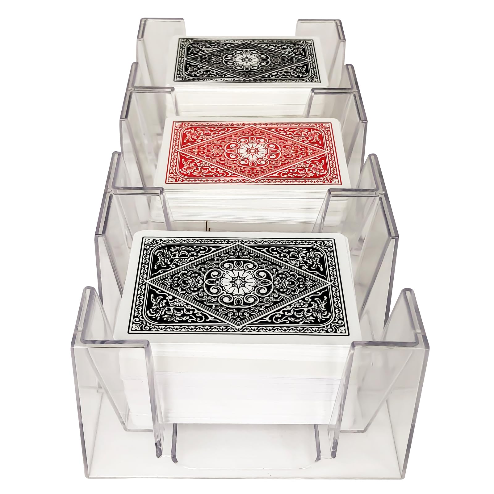 Yuanhe 9 Deck Clear Canasta Playing Card Tray