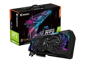 gigabyte aorus geforce rtx 3080 ti master 12g graphics card, max covered cooling, 12gb 384-bit gddr6x, gv-n308taorus m-12gd video card