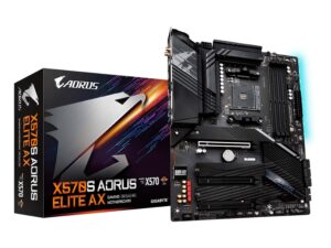 gigabyte x570s aorus elite ax (amd ryzen 3000/ x570s/ pcie 4.0/ sata 6gb/s/usb 3.1/ atx/gaming motherboard)