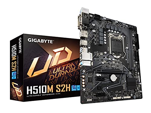 GIGABYTE H510M S2H (LGA 1200/ Intel/ H510/ Micro-ATX/PCIe 4.0/ USB 3.2 Gen1/ Gaming GbE LAN/Motherboard)