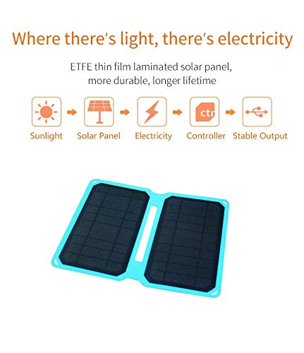 Solar Panel - Camping Solar Panel 10W with USB Port Waterproof Foldable Camping Travel Charger