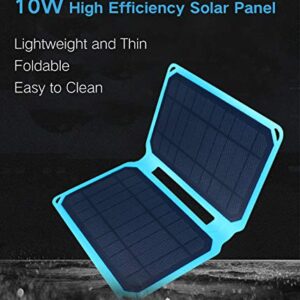 Solar Panel - Camping Solar Panel 10W with USB Port Waterproof Foldable Camping Travel Charger