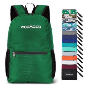 woomada 17l lightweight packable backpack travel hiking daypack foldable small backpack water resistant bag for men women