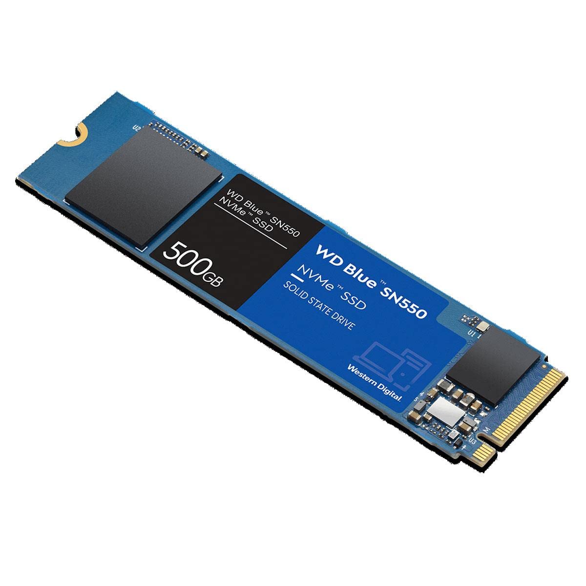 WD Blue SN550 NVMe SSD WDBA3V5000ANC - Disque SSD - 500 Go - interne - M.2 2280 - PCI Express 3.0 x4 (NVMe)