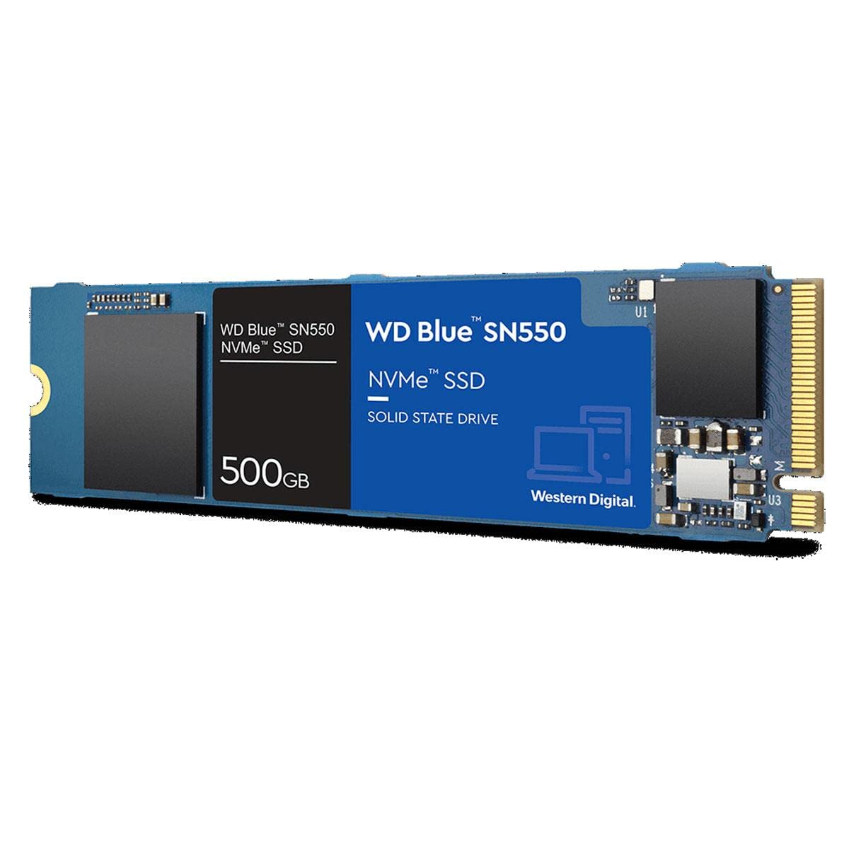 WD Blue SN550 NVMe SSD WDBA3V5000ANC - Disque SSD - 500 Go - interne - M.2 2280 - PCI Express 3.0 x4 (NVMe)