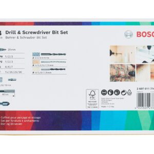 Bosch Professional 2607011716 34-Piece Screwdriver bit Set (for Wood, Metal and Stone, Accessories for Drill Drivers)